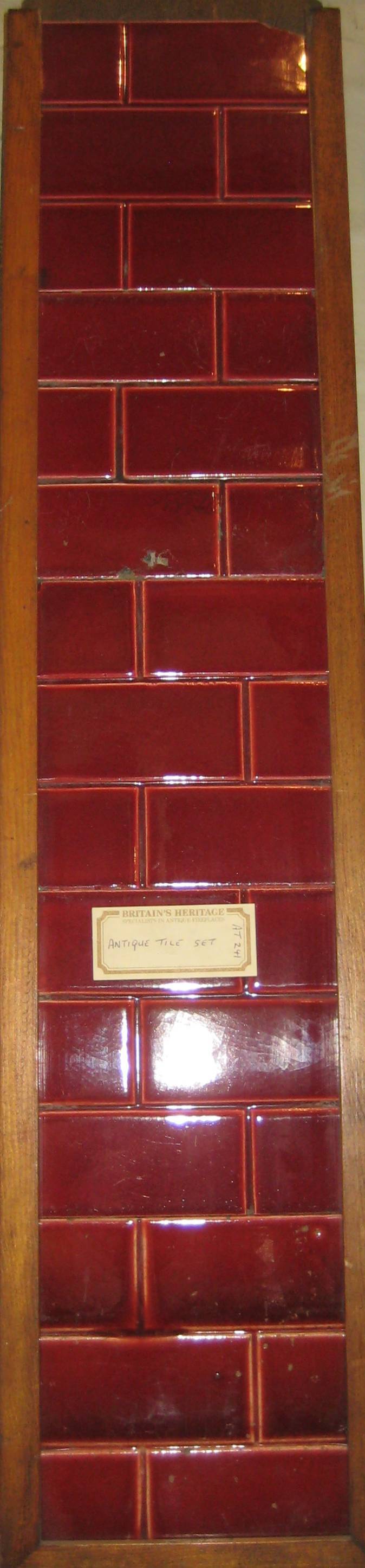 Buy Online: Antique Red Brick Edwardian FireplaceTile Set