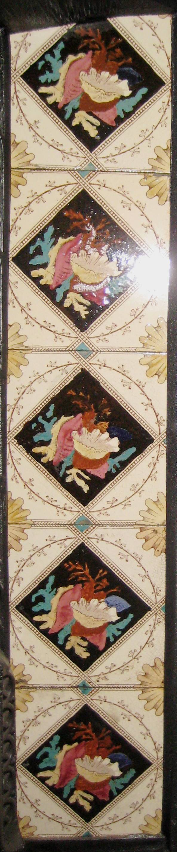 Buy Online: Antique Shell Victorian Fireplace Tile Set